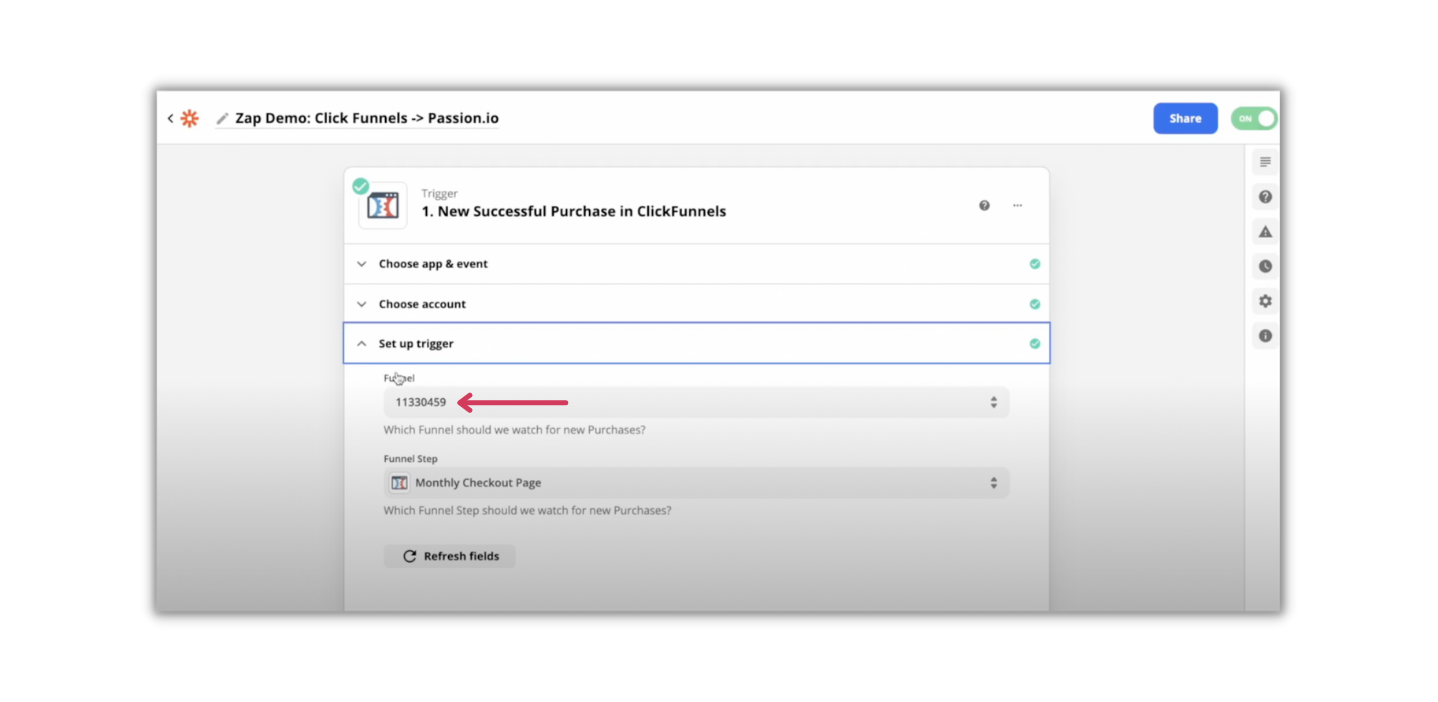 How to connect an external checkout page via Zapier?